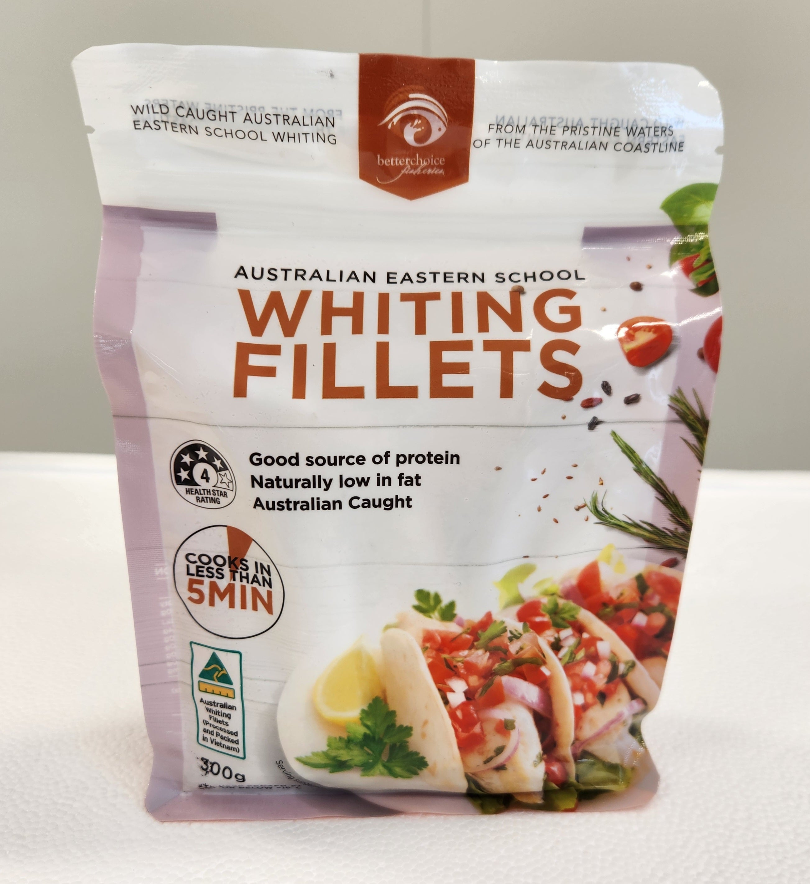 Australian Raw Whiting Fillets 300g – Better Choice Fisheries